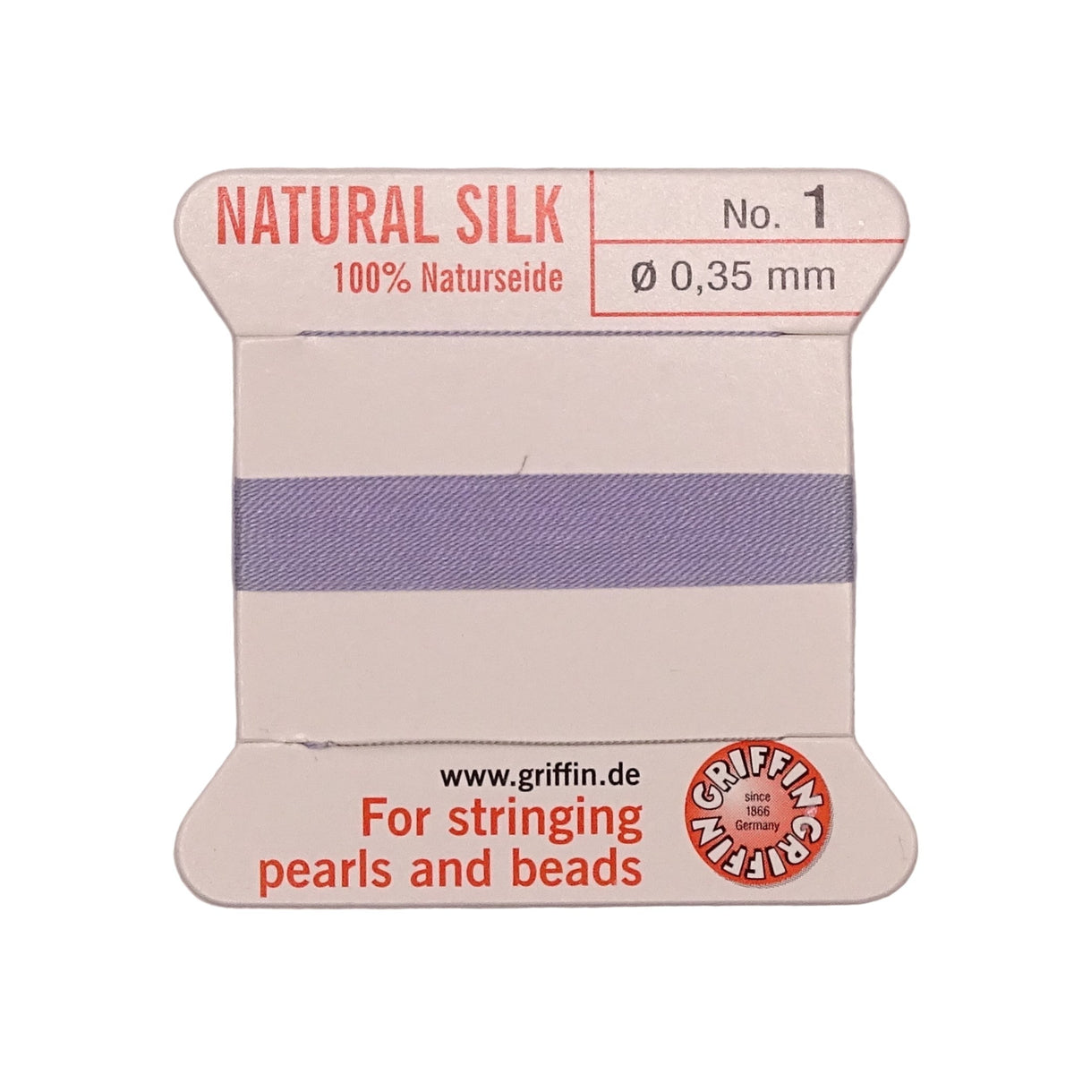 Griffin Silk Thread Lilac No. 1 - 0.35mm – Gem and Bead